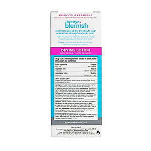 Bye Bye Blemish Acne Drying Lotion, Reduce Pimples Overnight 1oz, 1-Pack