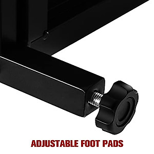 JINLLY Firewood Rack, 17.3 Inch Log Wood Storage Rack Holder with Elk Design, Adjustable Foot Pads and Handle, Outdoor Indoor Iron Fire Wood Rack Holder for Fireplace