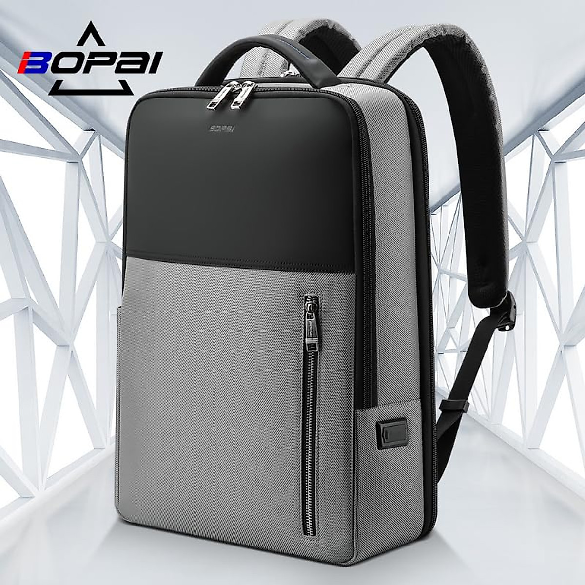 BOPAI Slim 15.6 Inch Laptop Backpack Men Business Anti Theft Backpack
