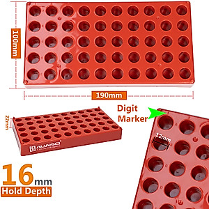 2PCS HPLC Vial Holder tray, 2ml Vial Lab Rack, Red 12mm Vial Storage Rack for 12x32mm Vial by ALWSCI