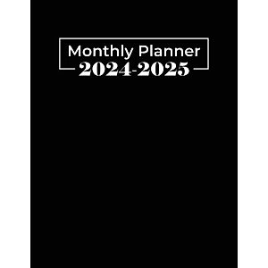 2024-2025 Monthly Planner: Two Year (January 2023 through December 2024) Agenda Schedule Organizer Logbook With Holidays