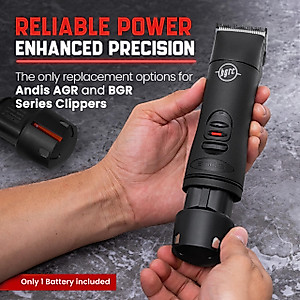 High-Capacity Replacement Battery for Andis PowerGroom AGR and BGR Clippers. NiMH, 2100mAh, Japanese Cells. Compatible with Andis Cordless Clippers: Bgrc. Long-Lasting Power for Andis Bgrc Clippers