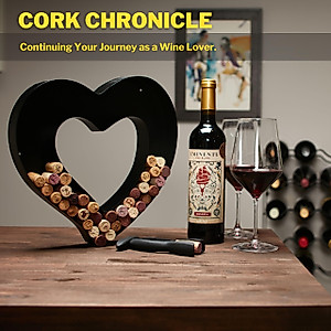 Decomil Wine Cork Holder (Heart) | Decorative Wine Cork Holder (Heart) | Wall Art Cork Holder Decor (Heart)