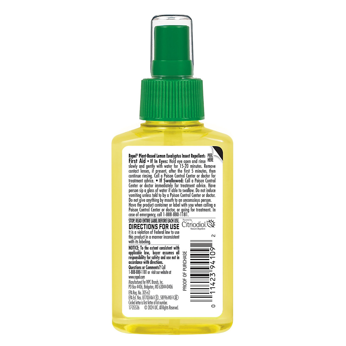 Repel Lemon Eucalyptus Natural Mosquito Repellent, 4-Ounce Pump Spray, 1 count