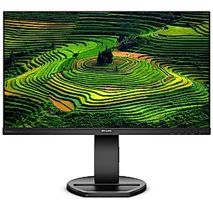 Philips 241B8QJEB 24" Frameless Monitor, Full HD IPS, USB 3.0 hub, Built-in Speakers, VESA, Height Adjustable Stand, TCO Edge, 4Yr Advance Replacement Warranty (Renewed)