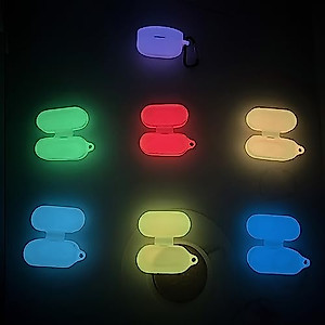 Sony WF-1000XM4 Case Cover, Soft Silicone Protective Case Skin Night Glow for Sony WF-1000XM4, Shockproof, Luminous Earbuds Case with Keychain, Glow in Dark, Wireless Charging