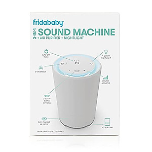 Frida Baby 3-in-1 Sound Machine, Air Purifier + Nightlight with 3 Fan Speeds and Easy-Change Filter