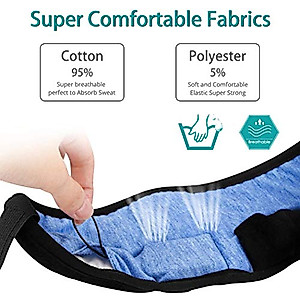 Wireless Sleep Eye Mask with Bluetooth Headphones Sleeping Headphones Soft Cotton Music Headsets Sleep Eye Shades Built-in Speakers Microphone Handsfree Adjustable Strap Washable for Women Men Gift