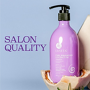 Luseta Curl Enhancing Shampoo Nourishing and Moisturizing for Curly Hair, Repair Damaged Hair, Restore Bounce 16.9 Oz, Gluten Free, Sulfate Free