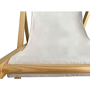 TBACW Replacement Canvas Replacement Cloth for Patio Lounge Chair Beach Sling Chair Reclining Beach Chair-No Wooden Frame-Only Replacement Canvas (White)