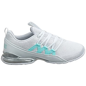 PUMA Women's Riaze Prowl, Puma White-Gulf Stream, 8.5