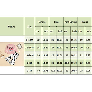 Hnyenmcko Toddler Western Baby Girl Clothes Bell Bottom Outfits Long Sleeve Cowgirl Sweatshirt + Cow Print Pants Fall Outfit (A-Pink, 2-3 Years)