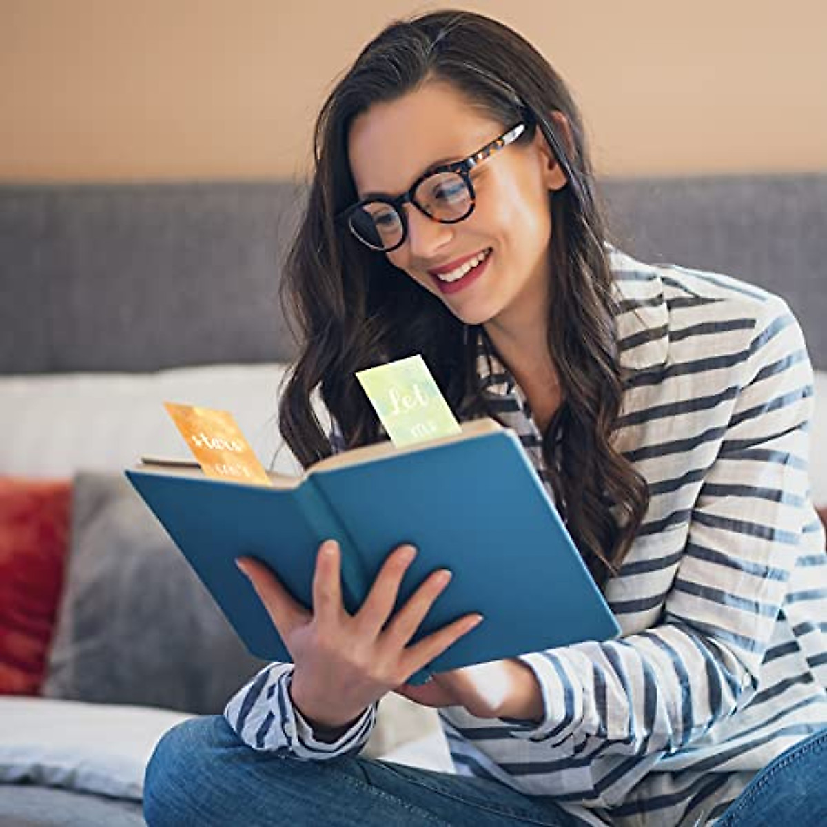 12 PCS Inspirational Bookmarks for Women Men, 12 Styles Encouraging Bookmarks for Kids Students, Positive Bookmarks Bulk for Reading Lovers Teachers School Home