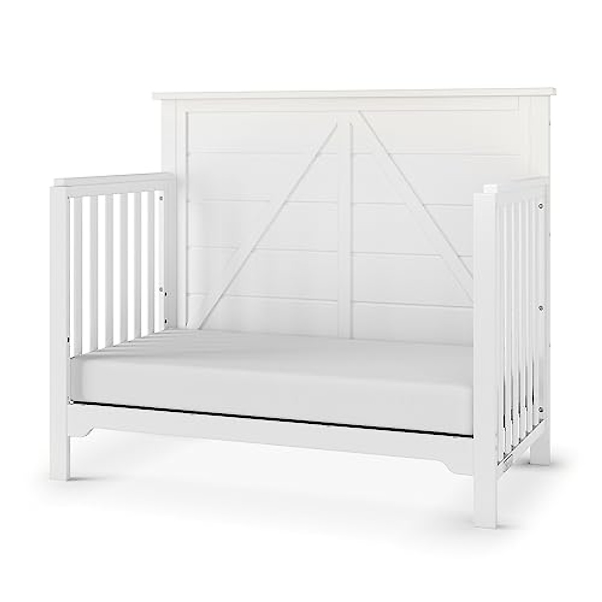 Forever Eclectic Woodland 4-in-1 Convertible Baby Crib, Brushed Cotton