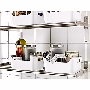 IKEA 301.550.19 VARIERA Convenient Kitchen Open Storage Box, High Gloss White, Easy to Carry and Take Out of Your Kitchen Drawers or Shelves Since it Has Two Grip-friendly Handles