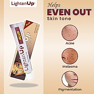 LightenUp Plus Clarifying Gel - 1 fl oz / 30 ml - Dark Spots Cream, Reduce Hyperpigmentation on: Dark Knuckles, Elbows, Hands, Armpits, with Alpha Arbutin, Fruity Tamarind Extract