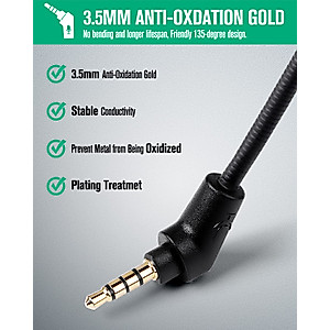 AKKE Hyperx Headset Mic Replacement Cloud Flight 3.5mm Jack Detachable Microphone Boom Noise Cancelling Compatible for Kingston HyperX Flight, Flight S,Gaming Headsets