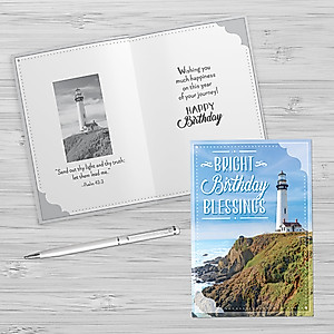 Faithfully Yours Designer Greetings Typographic Birthday Boxed Card Assortment, Gift From Above with Biblical Scripture Verses (Box of 24 Greeting Cards with Envelopes)