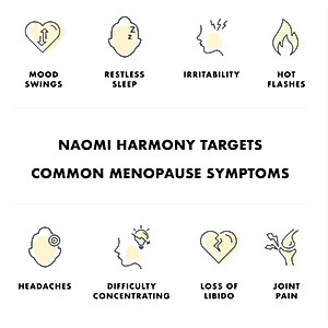 NAOMI Harmony - Menopause Relief, Balance Hormones, Natural Support for Hot Flashes - Menopause Supplements for Women - 30 Veggie Menopause Support Capsules