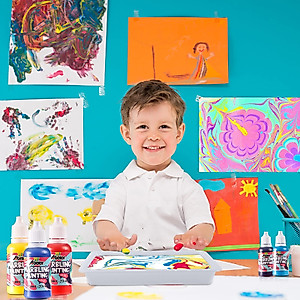 Marbling Paint Kit for Kids, Arts and Crafts for Teens, Preteens, Kids Ages 6-12 - Creative Toys Gifts for Girls & Boys Ages 4 5 6 7 8 9 10 11 12(Marble Paint on Water, 8Colors/20ml)