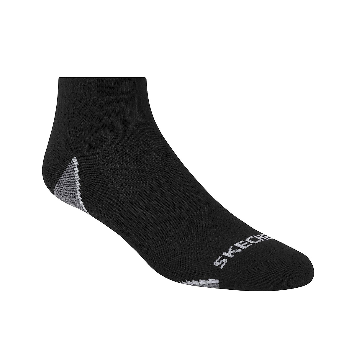 Skechers mens 6 Pack Quarter Crew Running Socks, Black, 10 13 US