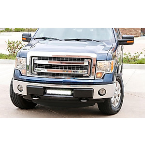 iJDMTOY Lower Grille Mount LED Light Bar Kit Compatible with 2009-14 Ford F-150 or Raptor, Includes (1) 96W High Power LED Lightbar, Lower Bumper Opening Mounting Brackets & On/Off Switch Wiring Kit
