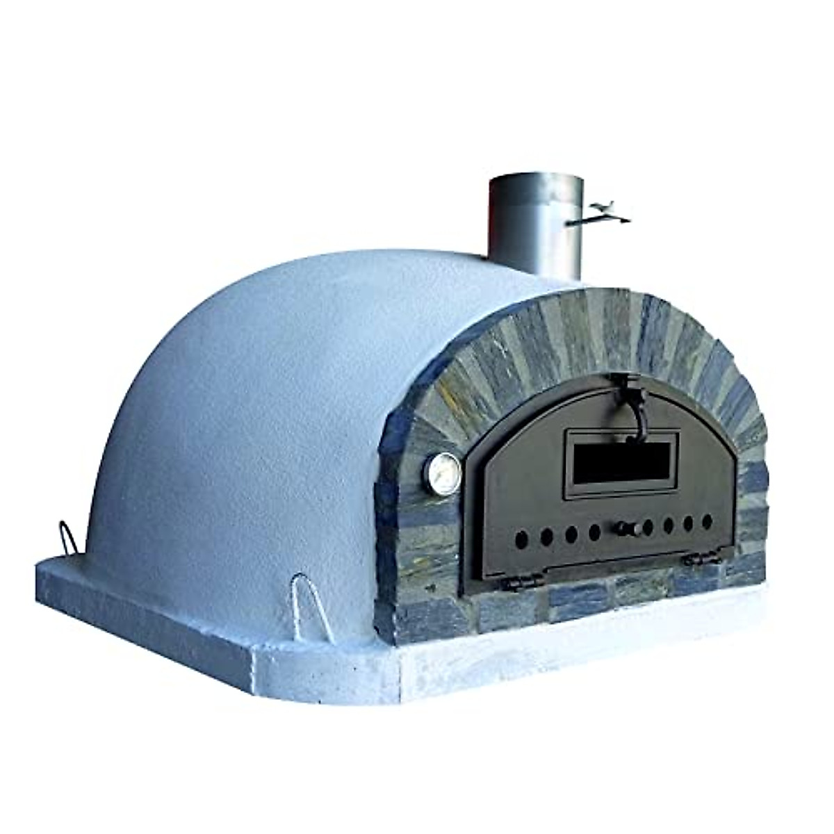 Pizzaioli Stone Arch Traditional Brick Pizza Oven. Premium Triple Insulated for Delicious Outdoor Grilled Steaks, Fish, Veggies, Bread. Cooks Pizzas in 90 Seconds
