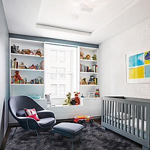 SOANNY Dark Grey Area Rugs for Living Room Bedroom, 4x6 ft Tie-Dyed Shag Lounge Carpet, Fluffy Plush Soft Throw Rug for Kids Room Nursery Indoor Furry Floor Carpets Home Decor