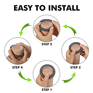 Silicone Rolling Pin Rings for Dough Thickness (10 Pieces Set), Silicon Guide Rings for Rolling Pin, Flexible Adjustable Thickness Spacer Bands Fit 2.2-2.44 Inch(56-62MM) Wide Roller by Foepoge(Gray)