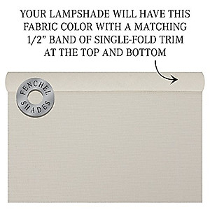 FenchelShades.com Lampshade 5" Top Diameter x 10" Bottom Diameter x 8" Slant Height with Clip-On Attachment for Standard Edison-Style Lightbulb (Linen Ivory)