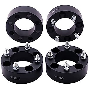 VLAOSCHI Black Forged ATV UTV 4x110 Wheel Spacers 2 Inch with 10x1.25 Studs Compatible with Honda Suzuki-Yamaha-Kawasaki 4 Lug for Foreman Rincon Rancher Kodiak Grizzly King Quad - Pack of 4