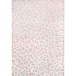 nuLOOM Annette Modern Leopard Print Area Rug, 5' x 7' 5", Baby Pink