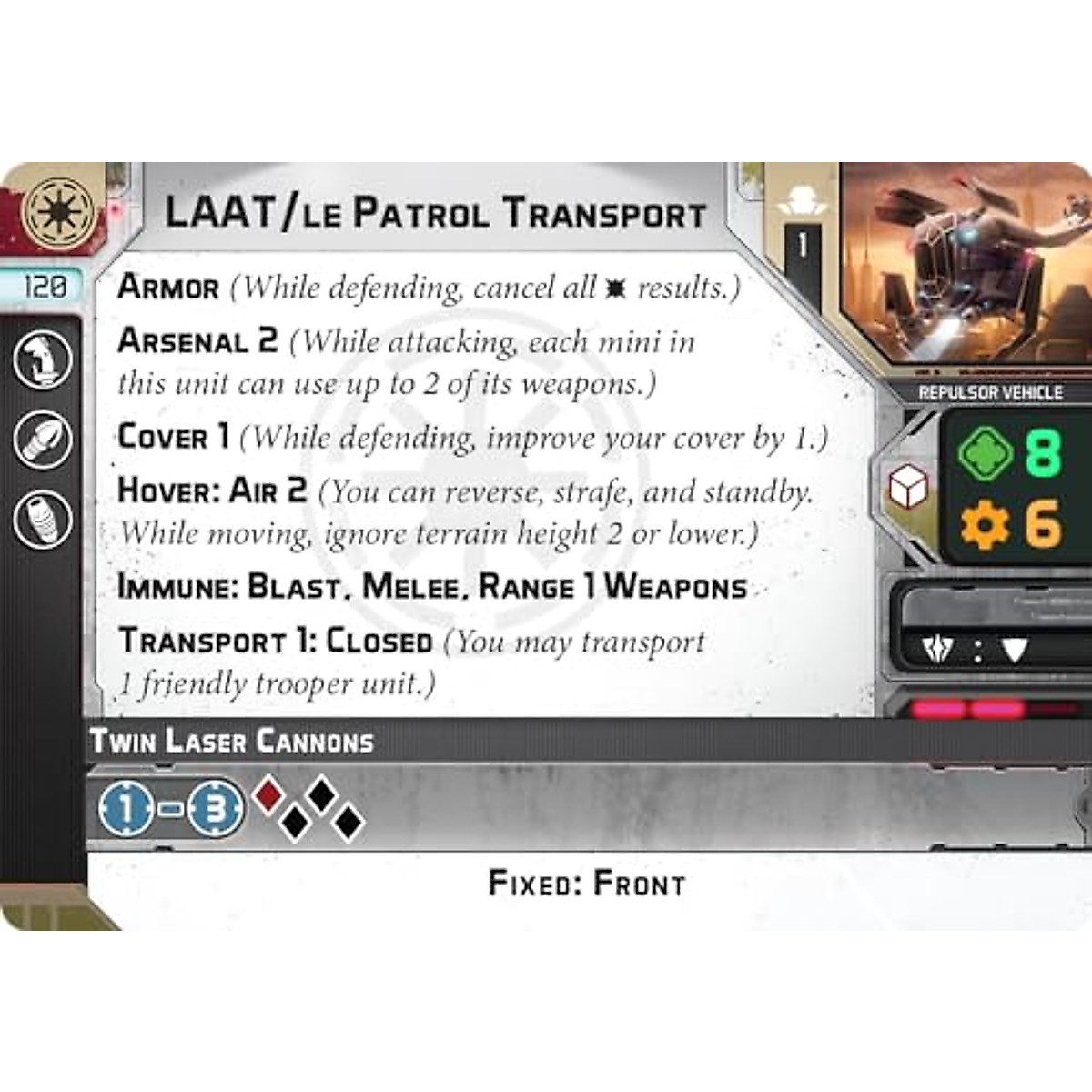 Star Wars: Legion LAAT/le Patrol UNIT EXPANSION - Deploy Transport and Air Support! Tabletop Miniatures Strategy Game for Kids & Adults, Ages 14+, 2 Players, 3 Hour Playtime, Made by Atomic Mass Games