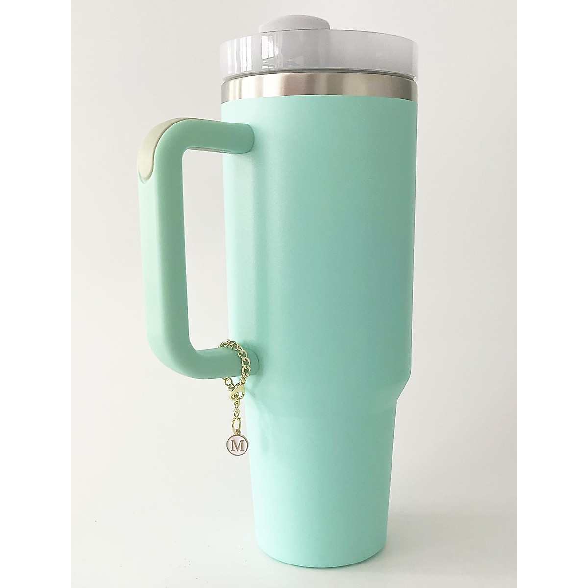 Tovly 2PCS Stanley Cup Accessories Letter Charms Name ID Initial Letter Handle Personalized Charm For Stanley Tumbler (M)