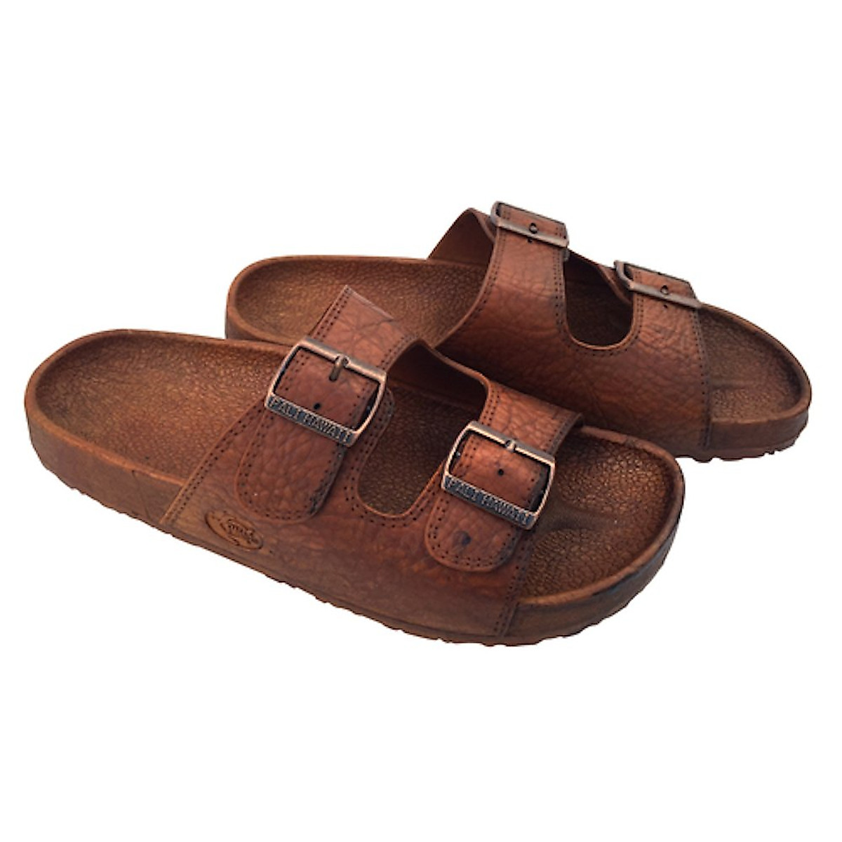 Pali Hawaii 2 Buckle Sandal (Brown, 11)