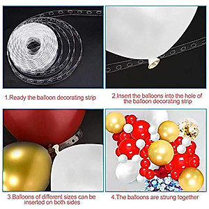 Red and Gold Balloon Garland Kit, 100 Pack Red and Gold Balloons White Gold Confetti Latex Balloons for Birthday Baby Showers Weddings Bridal Shower Anniversary Party Decoration