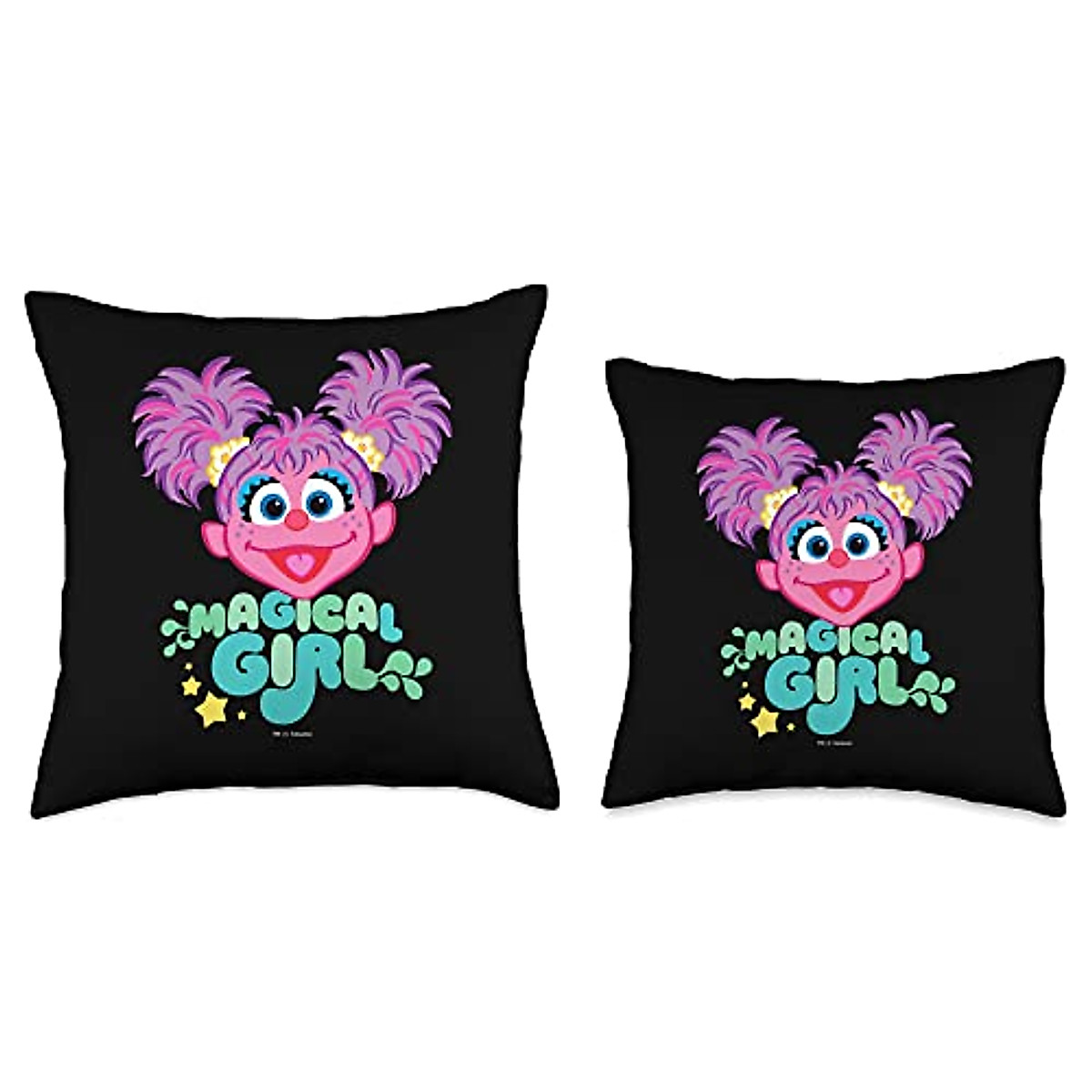 Sesame Street Abby Cadabby Magical Girl Throw Pillow, 16x16, Multicolor