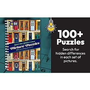 Picture Puzzles: Spot the Difference: More Than 1,000 Differences to Find! Adult Puzzle Book Includes Spiral Bound / Lay Flat Design (Brain Busters)