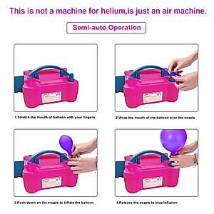 Balloon Pump,226 PCS TIFUNMYSI Electric Balloon Pump Kit,Balloon Inflator 600W Balloon Air Pump Portable Dual Nozzles Balloon Machine with 190 Balloons for Party Wedding Birthday Festival Decoration