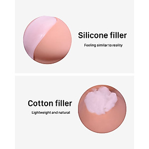 KUICEO Silicone Breastplate B Cup Fake Boobs Breast Forms Realistic Fake Breasts for Crossdresser Transgender Drag Queen