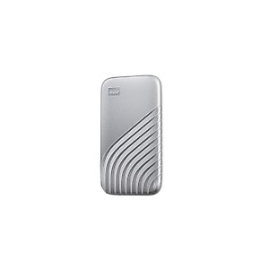 WD 1TB My Passport SSD Portable External Solid State Drive, Silver, Sturdy and Blazing Fast, Password Protection with Hardware Encryption - WDBAGF0010BSL-WESN