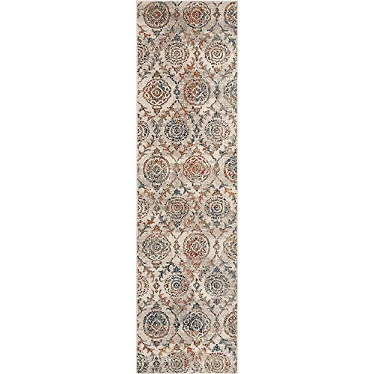 Well Woven Gideon Ivory Vintage Trellis Runner Rug (2'7" x 9'10")