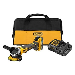 DEWALT 20V MAX Angle Grinder Tool, Cordless, 4-1/2 inch, POWERSTACK Battery and Charger Included (DCG413H1)