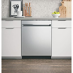 GE GDT225SSLSS 24 Inch Built In Fully Integrated Dishwasher with 3 Wash Cycles, 12 Place Settings, in Stainless Steel