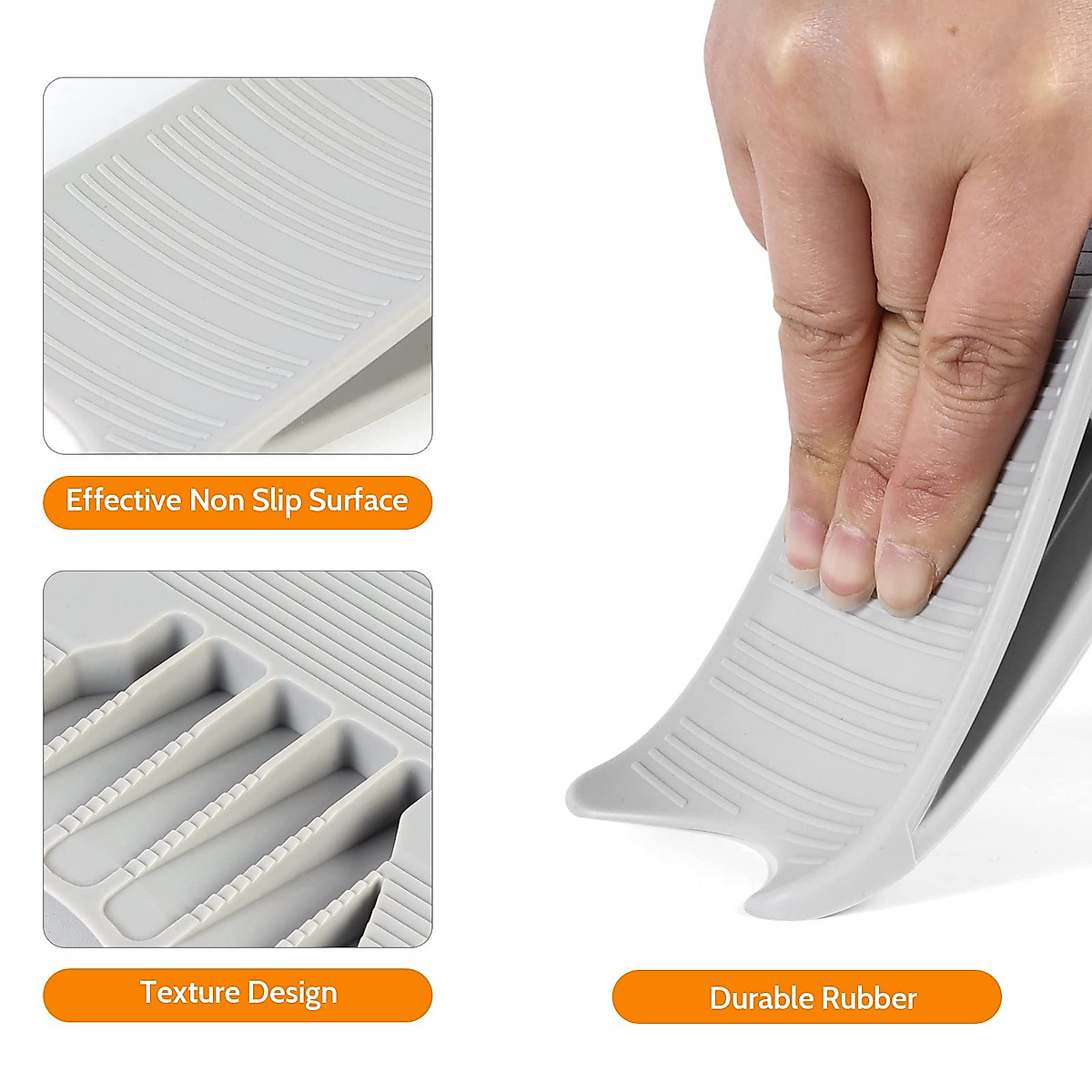 3 Pack Door Stoppers for Bottom of Door, Optish Rubber Door Stop Non Slip Doorstop, Door Stopper Wedge for Carpet, Hardwood, Tile, Stone and Concrete, Hold The Door Open in Both Directions