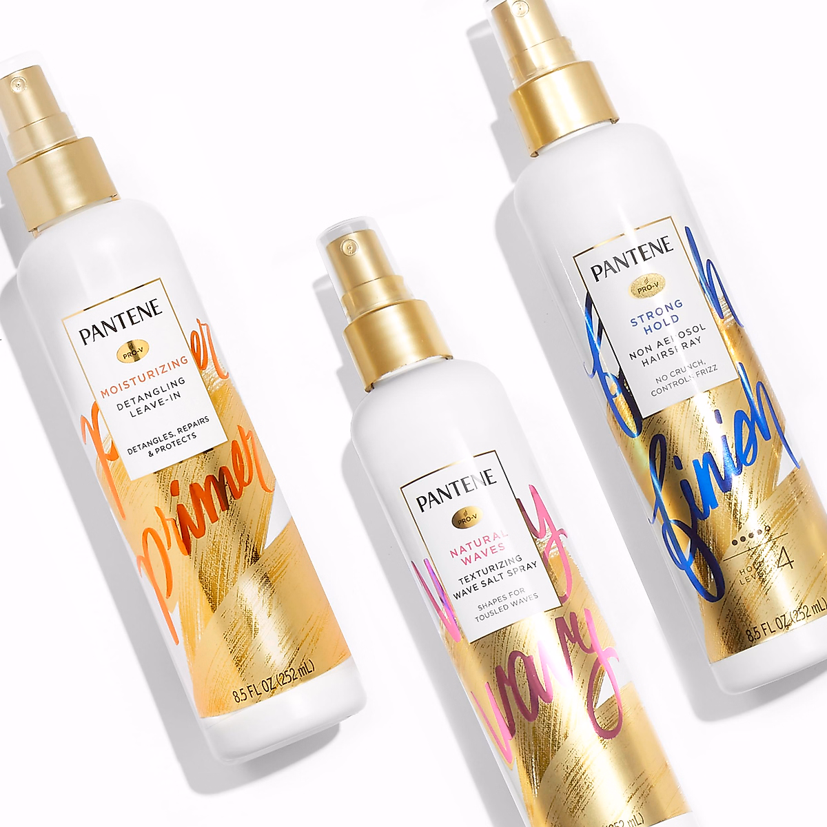 Pantene Pro-V Salt Texturizing Hairspray, No Sea Needed, Natural Waves, Pack of 3, 25.5 oz Total