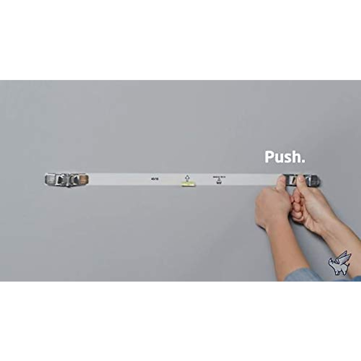 HIGH & MIGHTY 515607 Modern 24" Floating Shelf Holds up to 20lbs, Easy Tool-Free Dry Wall Installation, Flat, Retail Packaging, White