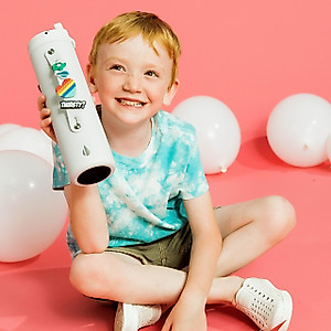 Elemental Iconic Kids Water Bottle with Straw Lid & Charms Strap, Leak-Proof When Closed, Triple Insulated Stainless Steel Reusable Thermos Water Bottle - 14oz, White