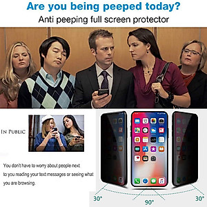 UPONEW [2 Pack for Huawei P30 lite Anti-Spy Privacy Tempered Glass Screen Protector for Huawei P30 lite MAR-LX3A MAR-LX2 MAR-L21 MAR-LX3 MAR-LX1