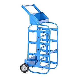Vestil WIRE-D-E Steel Economy Wheel Wire Reel Caddy, Blue, 17-3/4" Width, 43-1/4" Height, 19-1/2" Depth, 150 lbs Capacity